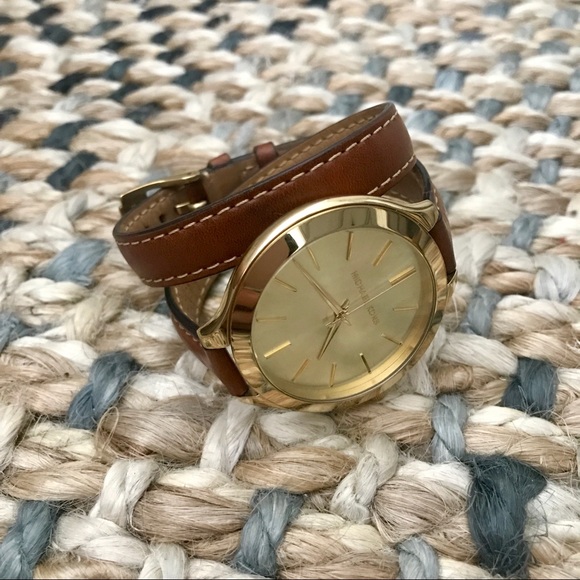 Michael Kors | Accessories | Michael Kors Double Wrap Watch In Goldtan ...